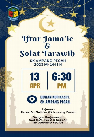 BUKU PROGRAM IFTAR JAMAIE & SOLAT TARAWIH