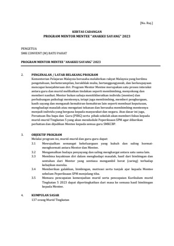 KERTAS KERJA PROGRAM MENTOR DAN MENTEE - NOR FALEHA BINTI ARBA`AIN KPM-Guru Flip PDF | AnyFlip