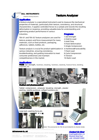 The Impact of Texture Analysis on Food Industry Innovations - Cell Instruments Flip PDF | AnyFlip