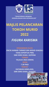 BUKU PROGRAM MAJLIS PELANCARAN TOKOH MURID SMK Idris Shah 2022 - shahnazrashada Flip PDF | AnyFlip