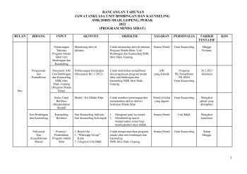 RANCANGAN TAHUNAN PROGRAM MINDA SIHAT SMK IDRIS SHAH, GOPENG 2022 - shahnazrashada Flip PDF ...