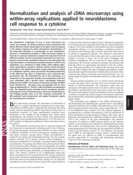 Normalization and analysis of cDNA microarrays using ...