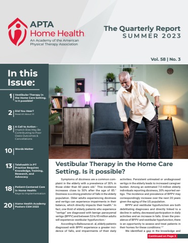 APTA Home Health Quarterly Report Vol 58, No. 3 - Association ...