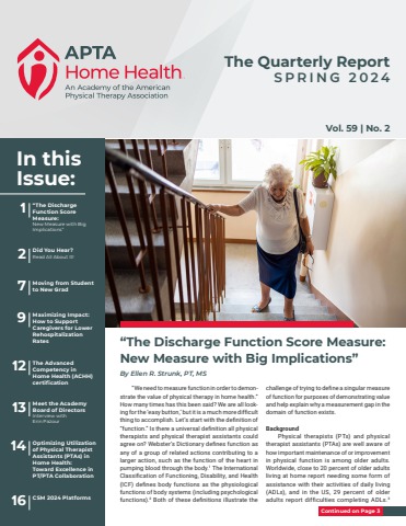 APTA Home Health Quarterly Report Vol 59, No. 2 - Association ...