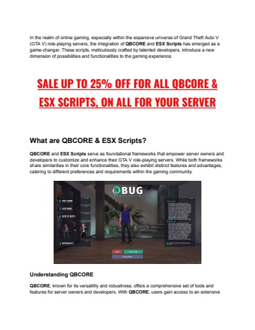 How to Use QBCORE and ESX Scripts to Their Full Potential - Qbcore Esx ...
