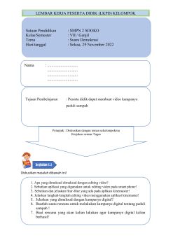 LKPD EDITING VIDEO - whidianovitasari Flip PDF | AnyFlip
