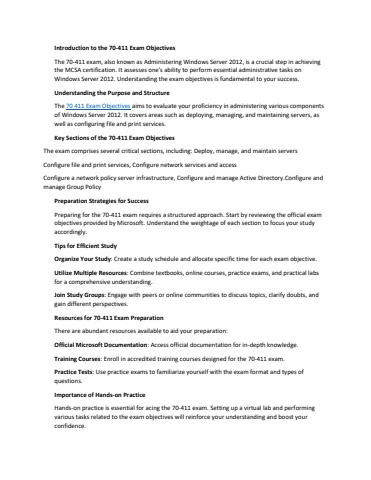 70 411 Exam Objectives Pdf - Gdyfj60x Flip PDF | AnyFlip