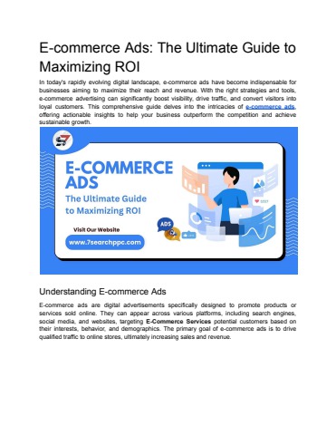 E-commerce Ads_ The Ultimate Guide to Maximizing ROI