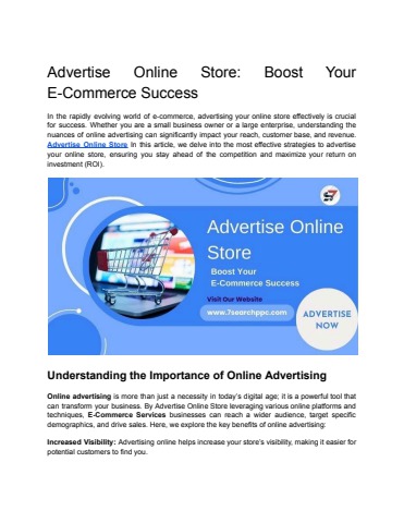 Advertise Online Store | E-Commerce Advertising Platform - E commerce ...