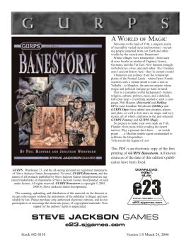 GURPS - 4th Edition - Banestorm - l33tgringo Flip PDF | AnyFlip