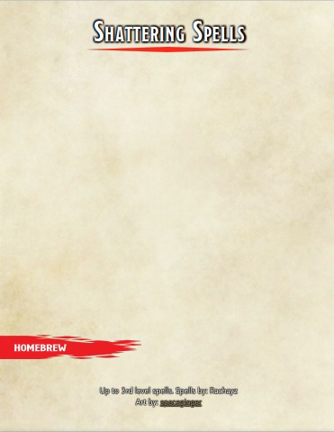 Shattering Spells up to 3rd Level [New Dawn] _ GM Binder - Keldren Raze ...