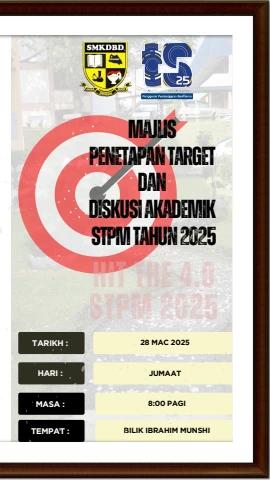 MAJLIS PENETAPAN TARGET DAN DISKUSI AKADEMIK