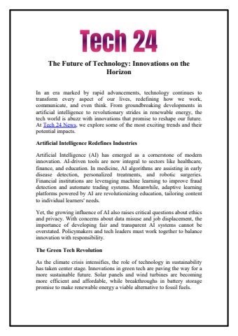 Stay Updated with Breaking Tech News - Tech 24