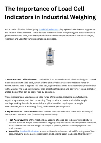 Load cell indicators