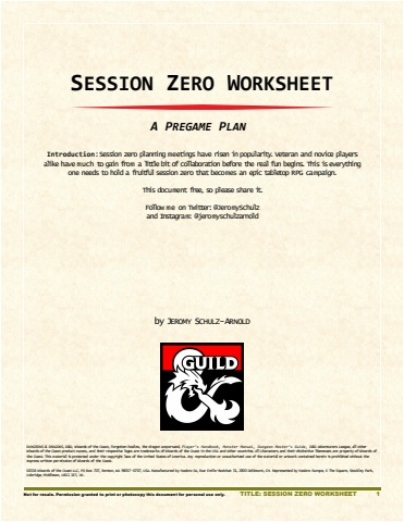DnD 5 - EN - Session zero - Patrick PIGNOL Flip PDF | AnyFlip
