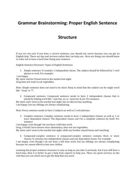 A Complete Guide on Proper English Sentence Str - Harry Fraser Flip PDF ...