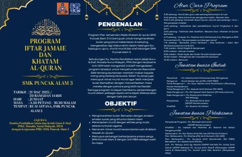 BUKU PROGRAM IFTAR JAMAIE SMKPA3 2025 - cthoneyz Flip PDF | AnyFlip
