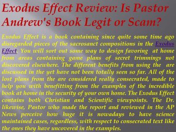 Exodus Effect Review: Is Pastor Andrew's Book Legit or Scam? - Exodus ...