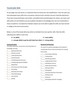 4 Transferable Skills Worksheet Kaylee Ross - Guset User Flip PDF | AnyFlip