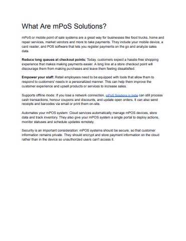 What Are mPoS Solutions - Monica Bing Flip PDF | AnyFlip