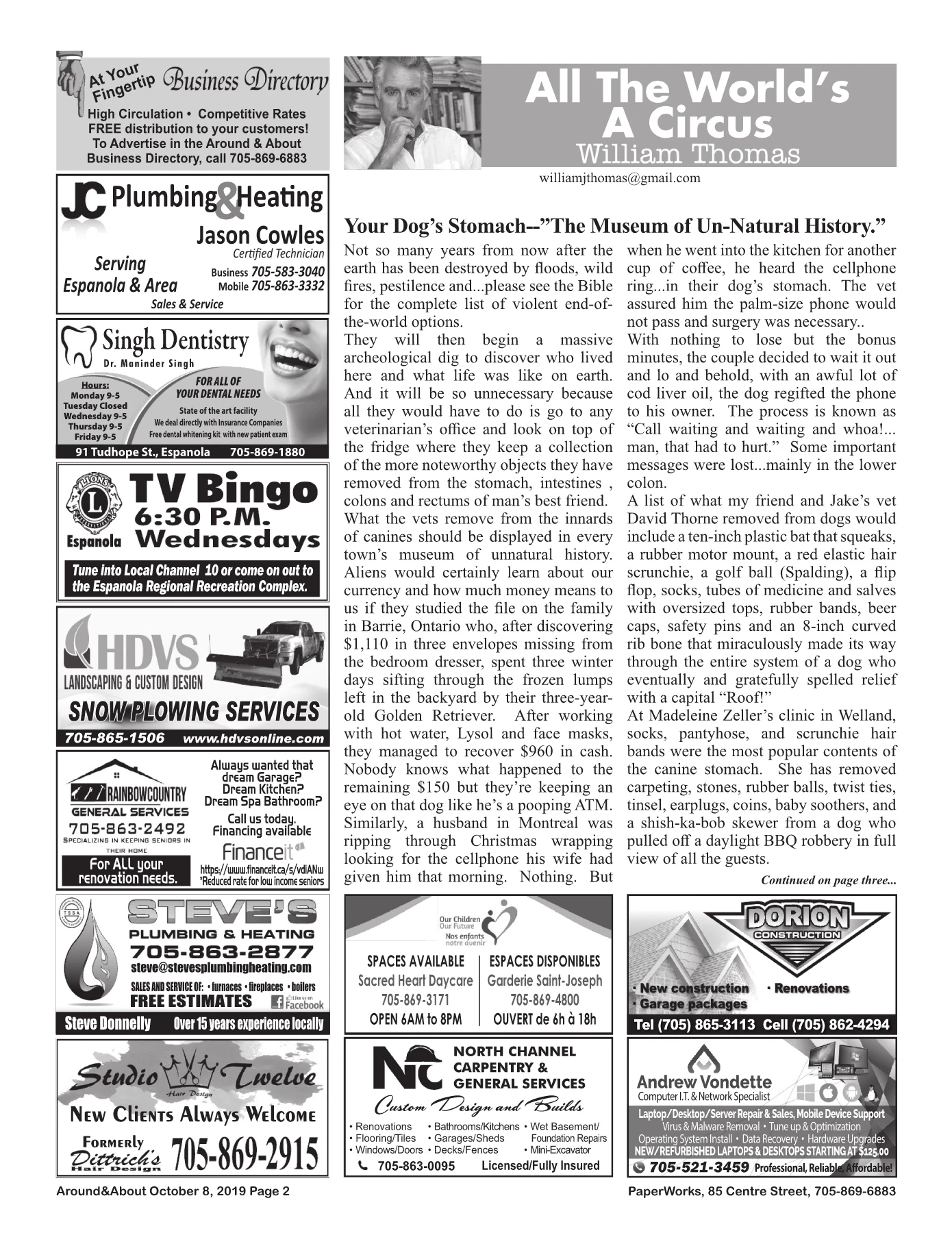 Around & About October 8-2019 Issue 41, Vol.23