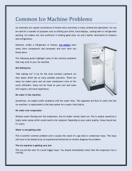 Common Ice Machine Problems - Fixice Flip PDF | AnyFlip