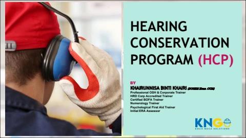 HANDOUT HEARING CONSERVATION PROGRAM