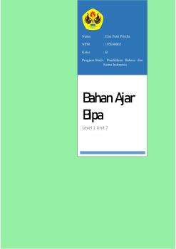 BAHAN AJAR BIPA LEVEL 1 - elsaputri2828 Flip PDF | AnyFlip
