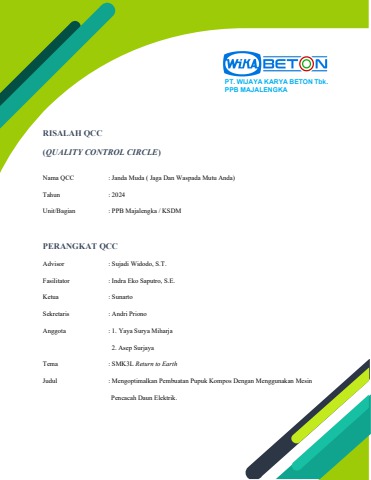 PPB Mjl_Risalah QCC_No_1_Mesin Pencacah Daun Elektrik - ppb majalengka ...