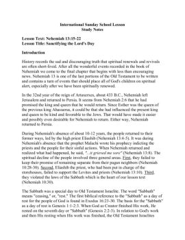 International Sunday School Lesson Study Notes Lesson Text ... - Guset ...