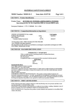 MATERIAL SAFETY DATA SHEET MSDS Number: MSDS 01-3 Issue ... - Guset User Flip PDF | AnyFlip