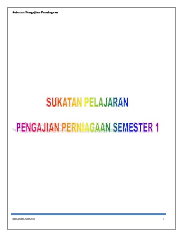 SUKATAN PELAJARAN PP SEM 1 (1) - shazurashaari79 Flip PDF | AnyFlip
