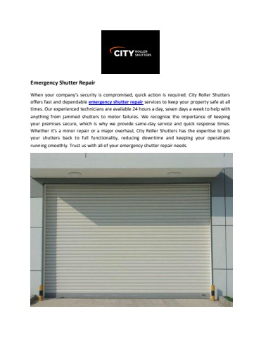 Emergency Shutter Repair