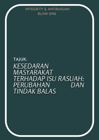 Anti rasuah dan integriti - suefaye1906 Flip PDF | AnyFlip