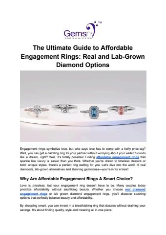 The Ultimate Guide to Affordable Engagement Rings: Real and Lab-Grown ...