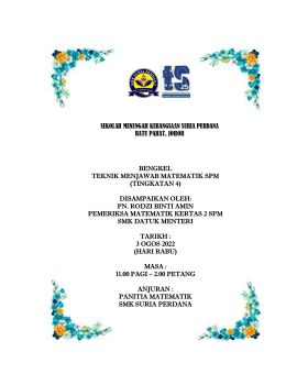 BUKU PROGRAM BENGKEL TEKNIK MENJAWAB MATEMATIK - halijahnoh Flip PDF ...