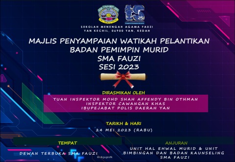 BUKU PROGRAM MAJLIS PENYAMPAIAN WATIKAH PELANTIKAN BADAN PEMIMPIN MURID ...