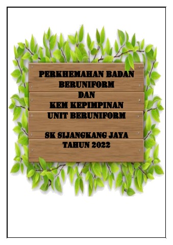 Perkhemahan Badan Beruniform dan Kem Kepimpinan Unit Kokurikulum SKSJ ...