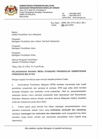 PELAKSANAAN BAHARU MENU STANDARD PRASEKOLAH KPM (1) - mamaamni1986 Flip ...