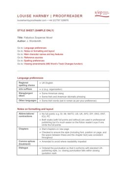STYLE SHEET (SAMPLE ONLY) - Proofreader - Guset User Flip PDF | AnyFlip