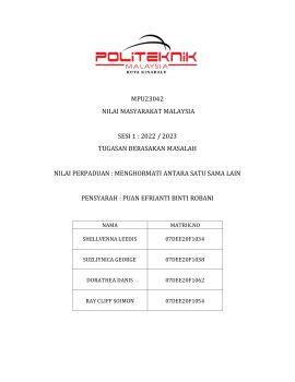 MPU23042_TUGASAN BERASASKAN MASALAH_G4 - suzliynicageorge Flip PDF | AnyFlip