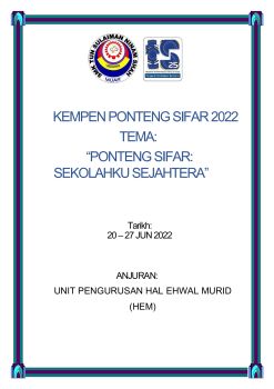 Buku Program Kempen Ponteng Sifar 2022 - g-34032526 Flip PDF | AnyFlip
