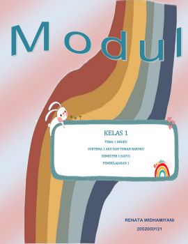 Modul Pembelajaran Kelas 1 - RENATA WIDHAMIYANI Flip PDF | AnyFlip