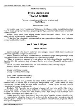 ''Tavba kitobi'' - | PDF Onlayn | AnyFlip