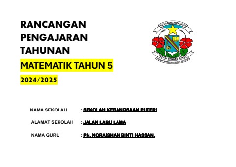 RPT MATH TAHUN 5 SKP NEW