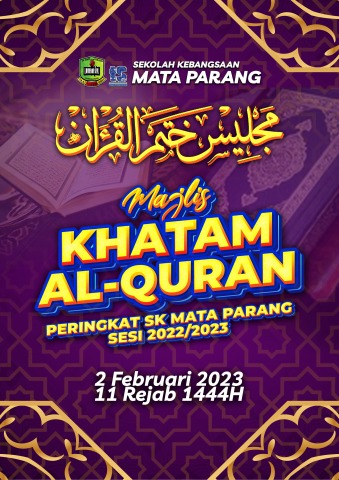 BUKU PROGRAM MAJLIS KHATAM AL-QURAN SK MATA PARANG 2022/2023 - # ...