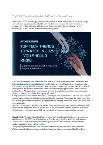 Key Tech Trends You Can't Miss in 2025