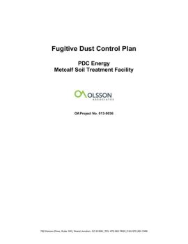 Fugitive Dust Control Plan - Garfield County, Colorado - Guset User ...