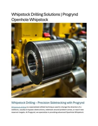 Whipstock Drilling Solutions