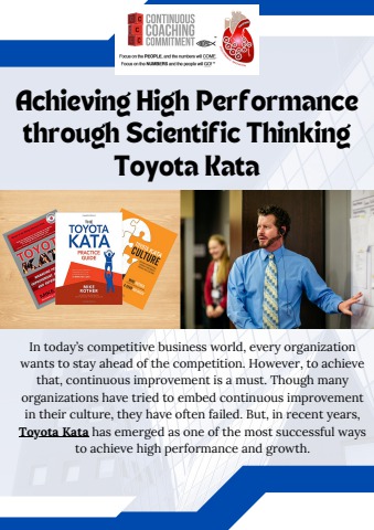 Achieving High Performance through Scientific Thinking Toyota Kata - Continuous Coaching ...